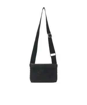 Bottega Veneta Intrecciato Messenger Bag - Black
