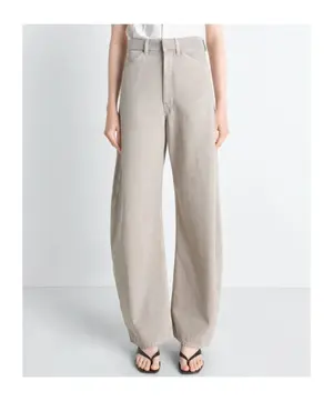 LEMAIRE High-waist Curved-leg Jeans - Moonstone