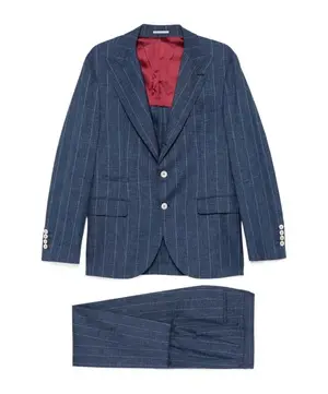 Brunello Cucinelli Striped Suit - Blue