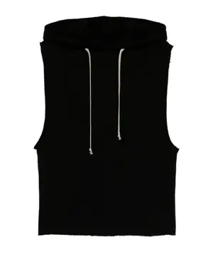 Rick Owens Sleeveless Hooded Vest - Black