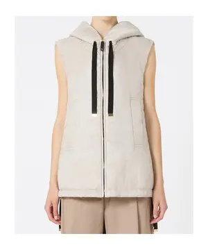 Max Mara Greenaway Hooded Gilet - Beige