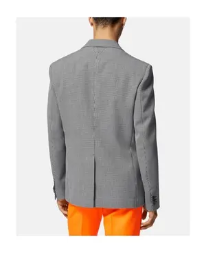 Versace Single-breasted Logo Embroidered Blazer