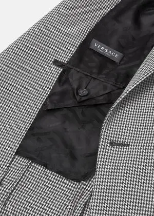 Versace Single-breasted Logo Embroidered Blazer