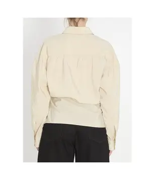 LEMAIRE Long-sleeved Draped Shirt - Nude
