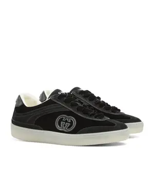 Gucci Logo Patch Low-top Sneakers - Black