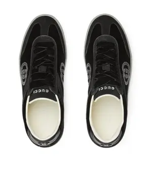 Gucci Logo Patch Low-top Sneakers - Black