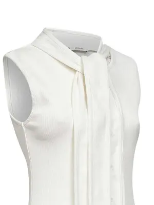 LEMAIRE Sleeveless Draped Paneled Top - Milk