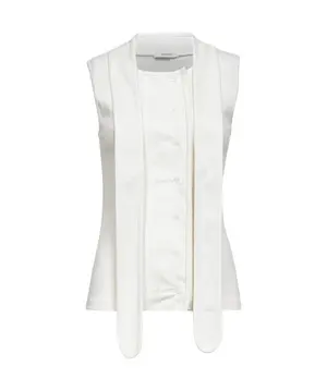 LEMAIRE Sleeveless Draped Paneled Top - Milk