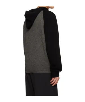 We11Done Zippered Wool Knit Hooded Sweatshirt