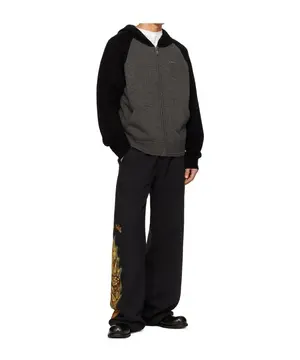 We11Done Zippered Wool Knit Hooded Sweatshirt