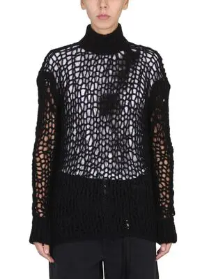 ANN DEMEULEMEESTER High-neck Knitted Jumper
