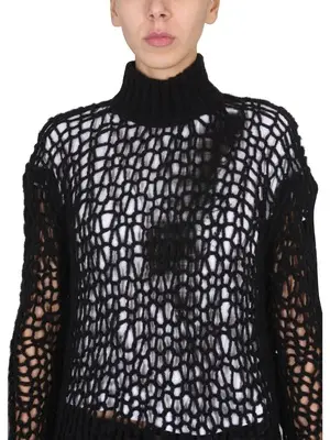ANN DEMEULEMEESTER High-neck Knitted Jumper