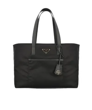 Prada Double Handle Handbag - Black