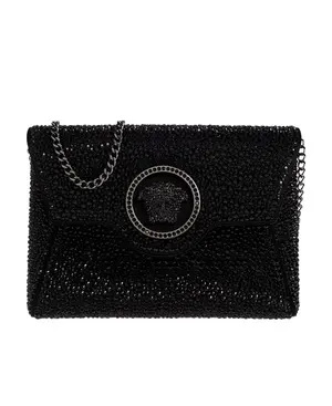 Versace Medusa Plaque Embellished Clutch Bag