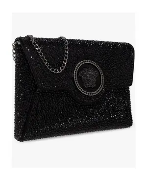 Versace Medusa Plaque Embellished Clutch Bag