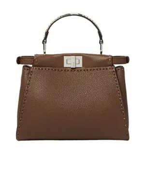 Fendi Peekaboo Mini Tote Bag - Brown