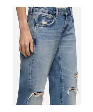 7 For All Mankind Distressed Wide-leg Jeans