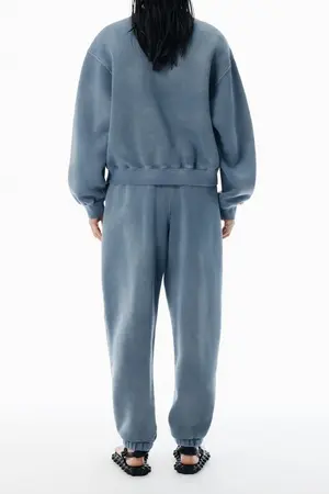 Alexander Wang Essential Terry Ribbed Hem Joggers - Blue