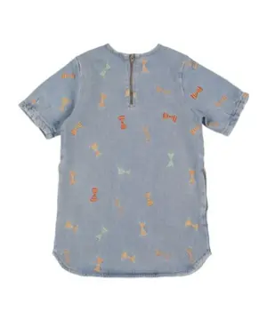 Stella McCartney Bow Embroidered Denim Dress