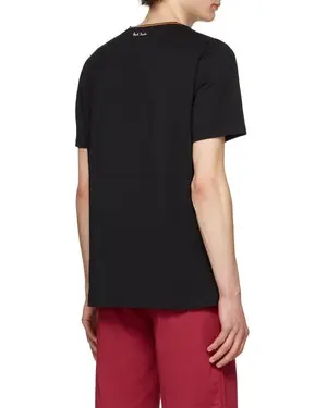 Paul Smith Striped Collar T-shirt - Black