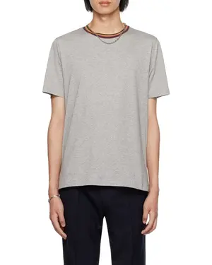 Paul Smith Striped Collar T-shirt - Black