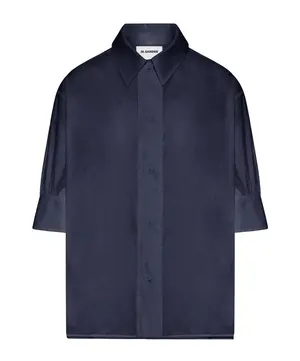 JIL SANDER Organdy Buttoned Shirt - Midnight