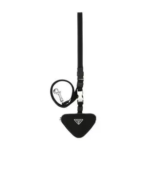 Prada Logo Plaque Tape Leash