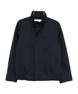 LARDINI Elasticated-hem Bomber Jacket - Blue