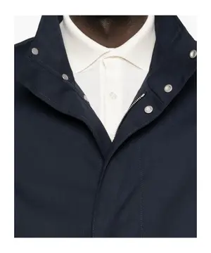 LARDINI Elasticated-hem Bomber Jacket - Blue