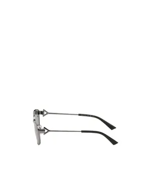 Bottega Veneta Rectangular Metal Frame Sunglasses