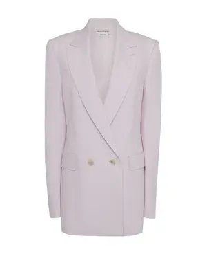 Alexander McQueen Double-breasted Tailored Blazer - Pink
