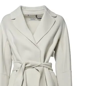 Max Mara Arona Belted Long-sleeved Coat - Ivory