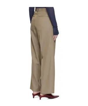 Auralee Wool Wide-leg Pleated Trousers