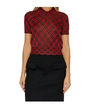 Alexander McQueen Checked Short-sleeve Polo Shirt