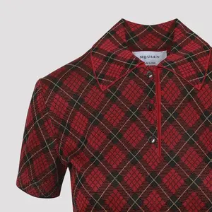 Alexander McQueen Checked Short-sleeve Polo Shirt