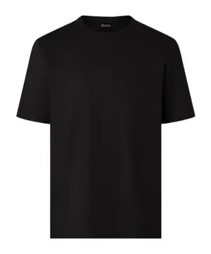 Zegna Short Sleeve Crewneck T-shirt - Black