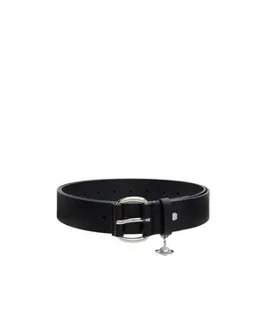 VIVIENNE WESTWOOD Wide Alex Charm Belt - Black