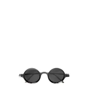 UMA WANG Round Frame Sunglasses - Black