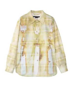 Andersson Bell Trompe L'oeil Printed Stretch Twill Shirt