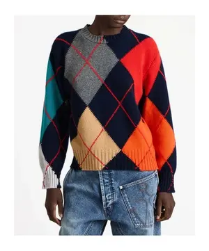 J.W.ANDERSON X Pringle Of Scotland Argyle Crewneck Sweater