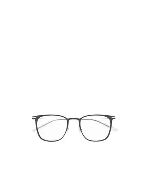 Montblanc Eyewear Square Frame Glasses - Grey Silver