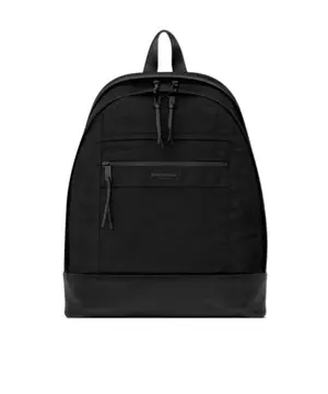 Saint Laurent City Backpack In Nylon Canvas And Leather - Black