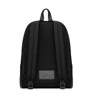 Saint Laurent City Backpack In Nylon Canvas And Leather