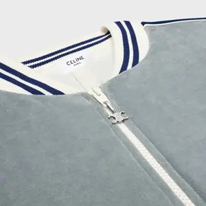 Celine Teddy Track Jacket In Velvet Jersey