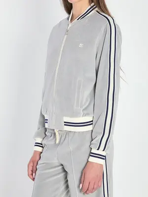 Celine Teddy Track Jacket In Velvet Jersey