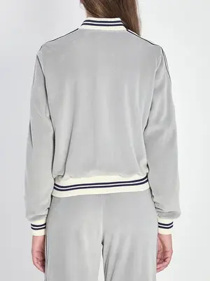 Celine Teddy Track Jacket In Velvet Jersey