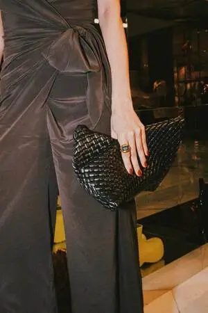 Bottega Veneta Woven Clutch Bag - Black