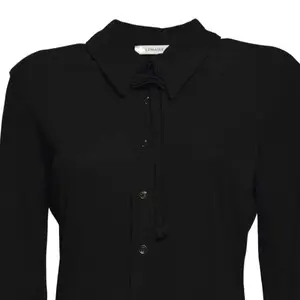 LEMAIRE Flower Detailed Long-sleeved Shirt - Black