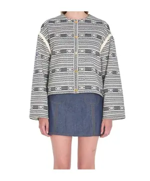 Celine Baja Cardigan Jacket In Cotton Wool