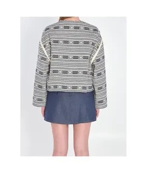 Celine Baja Cardigan Jacket In Cotton Wool